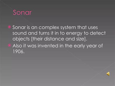 sonar ppt technology and computing