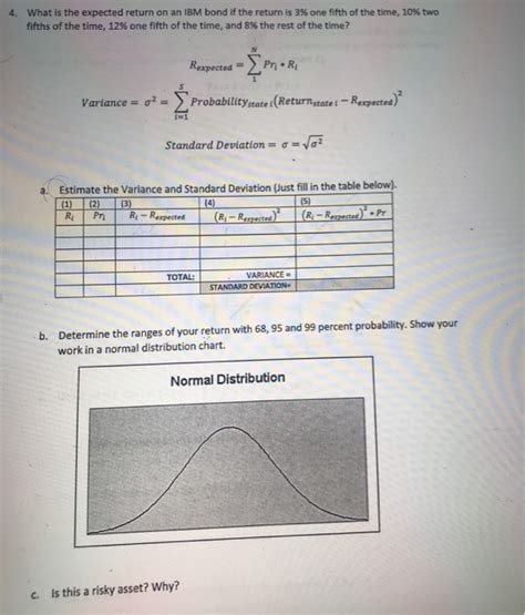 Solved 4 What Is The Expected Return On An Ibm Bond If The