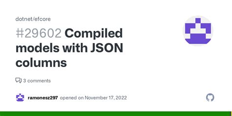 Compiled Models With JSON Columns Issue Dotnet Efcore GitHub