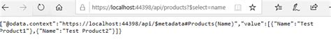C Odata On Net Core Doesnt Return The Right Results On Select