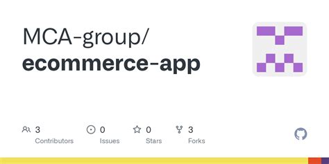 GitHub MCA Group Ecommerce App