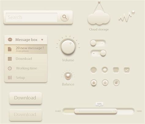 Retro Ui Kits For Smartphone App Design Layout