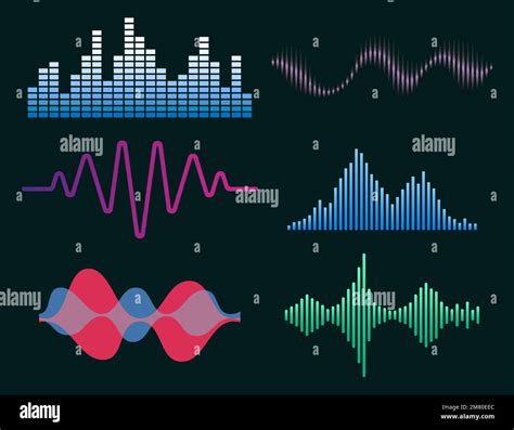 Frequency Audio Waveform Music Wave Hud Interface Elements Voice Graph Signal Vector Audio