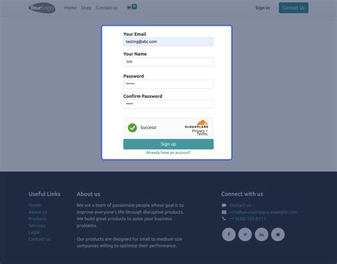Odoo Cloudflare Turnstile Authentication Webkul