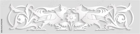 Relief Bird Of Prey Birds Ornament Tile Structure 3d Embossed Stucco