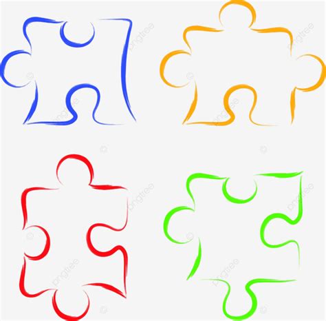 Scribble Puzzle Pieces Composition Puzzle Puzzle Vector Composition Puzzle Texture Png And