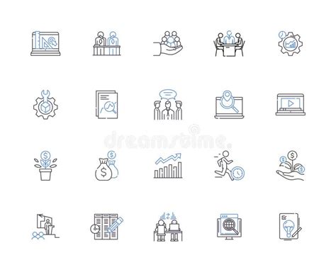 Wealth Management Outline Icons Collection Wealth Management