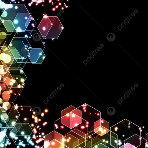 Hexagon Bokeh Light Glow Bright Photo Background And Picture For Free