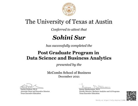 Sohini Sur On Linkedin Successfully Completed Datascience And Business