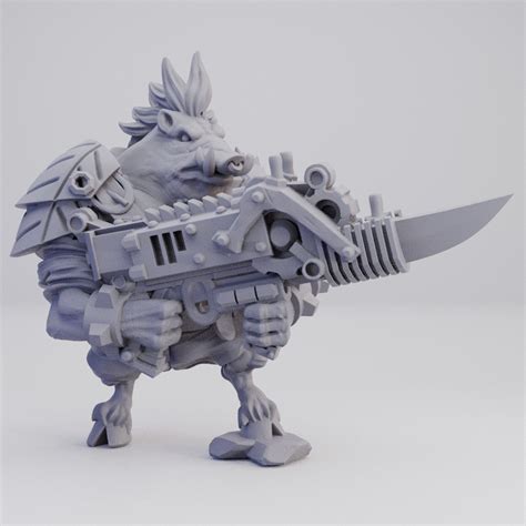 Hot Goblin 変異イノシシ銃付き ミニチュア ホットゴブリン 獣人サイバーパンク