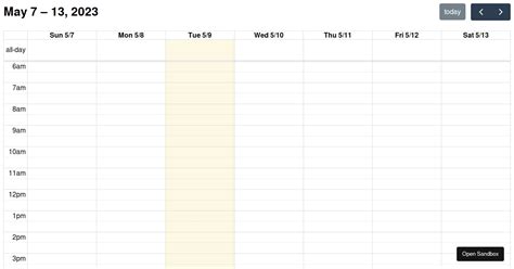 Fullcalendar React Codesandbox