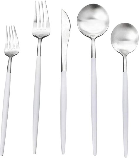Vera Silver Dipped Flatware White