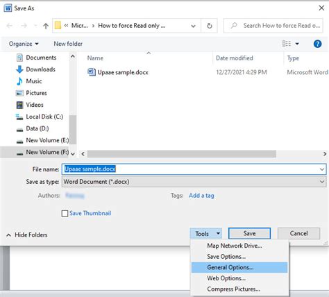 how to prompt user to open word document in read only mode upaae