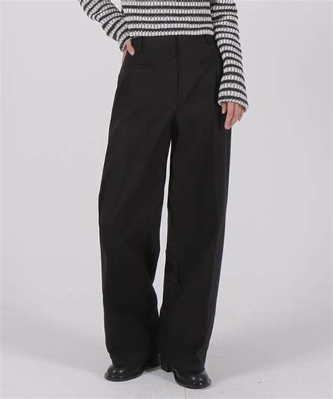 테블 뒷밴딩 와이드 슬랙스