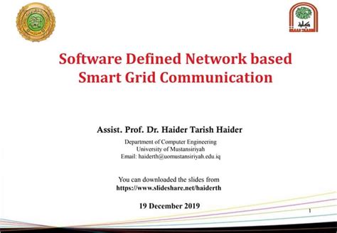 software defined network based smart grid communication ppt