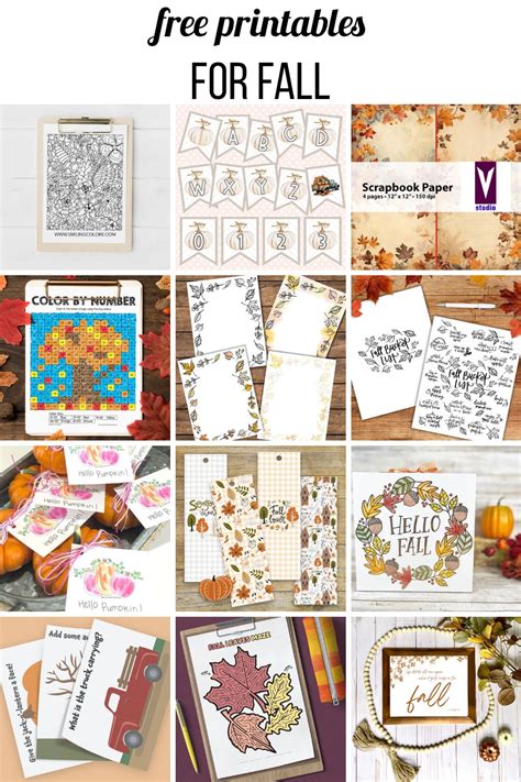 Printable Fall Bookmarks