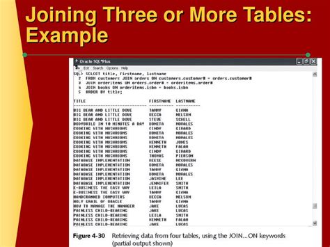 Ppt Chapter 4 Joining Multiple Tables Powerpoint Presentation Free