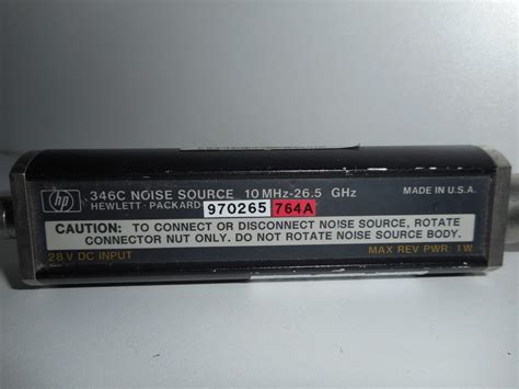 346C NOISE SOURCE KEYSIGHT TECHNOLOGIES AGILENT HP 10 MHz 26 5 GHz ENR 15dB FC