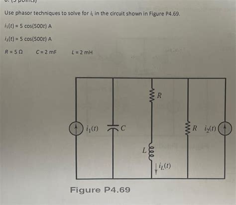 solved use phasor techniques to solve for il in the circuit