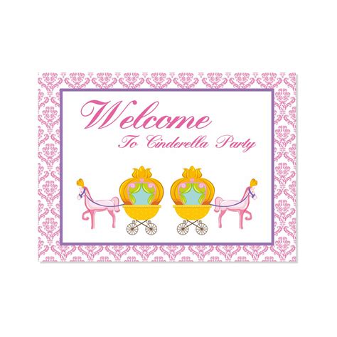 Cinderella Party Theme Entrance Banner Cinderella Party Door Sign