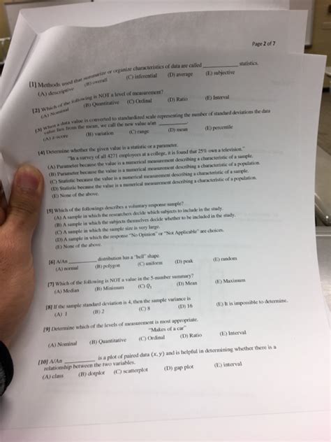 Solved Methods Used That Summarize Or Organize