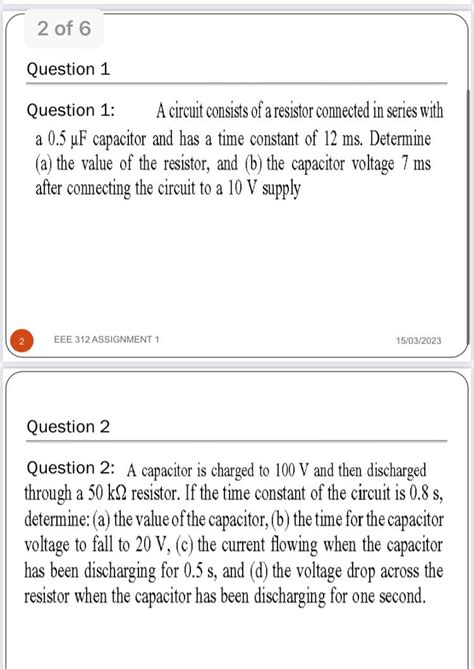 [solved] Question 1 A Circuit Consists Of A Resistor Con