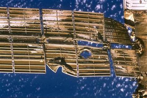 ESA Damage To Mir Solar Array Panel