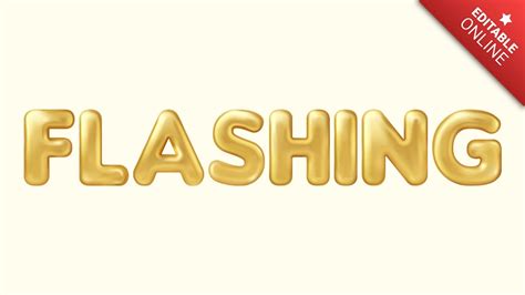 Flashing Golden Balloon Text Effect Generator
