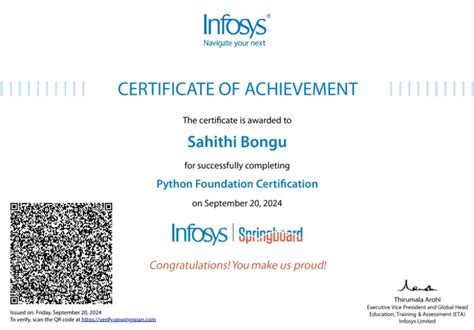 Im Excited To Have Completed The Python Foundation Certificate Through