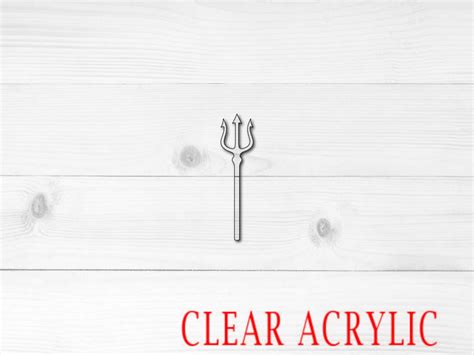 Trident Shape Clear Acrylic Craft Blank Colored Acrylic Blank Etsy