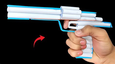 How To Make Paper Revolver Gun Paper Gun Youtube