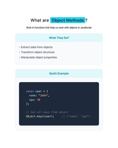 Simple Code & Animations | JD | Objects are EVERYWHERE in JS! 💡 Here’s your toolkit: Object.keys ...