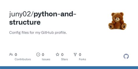 Github Juny Python And Structure Config Files For My Github Profile