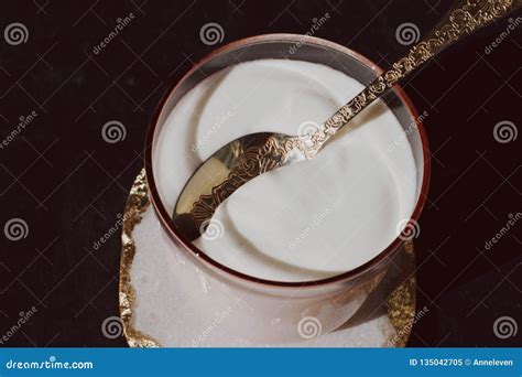 Fresh Creamy White Yogurt Stock Image Image Of Fresh