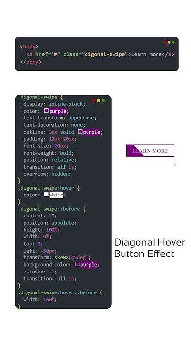 buttons with awesome hover effect using only html and css funny code