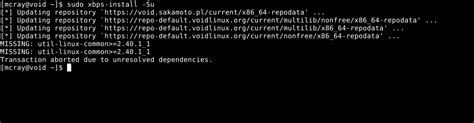 i cant update voidlinux packages r voidlinux