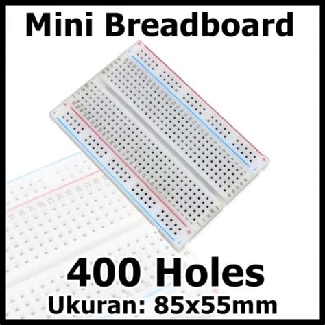 Jual Mini Breadboard 400 Tie Point Project Bread Board Solderless