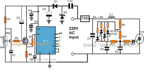 Remote Controlled Ceiling Fan Regulator Circuit Homemade Circuit