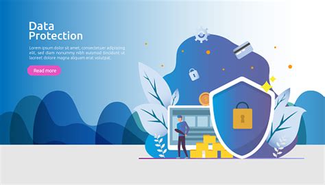 안전 및 기밀 데이터 보호 Vpn 인터넷 네트워크 보안 트래픽 암호화 사람 캐릭터와 개인 개인 정보 보호 개념 웹 랜딩 페이지 배너 프레젠테이션 소셜 인쇄 미디어 개인정보