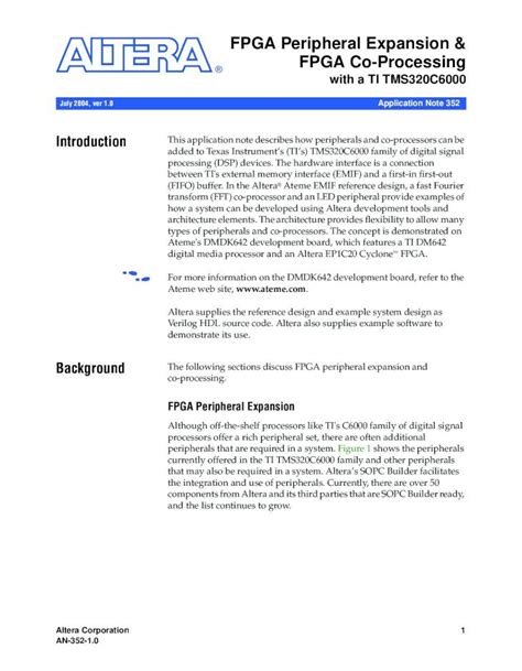 pdf an 352 fpga peripheral expansion and fpga co processing · fpga