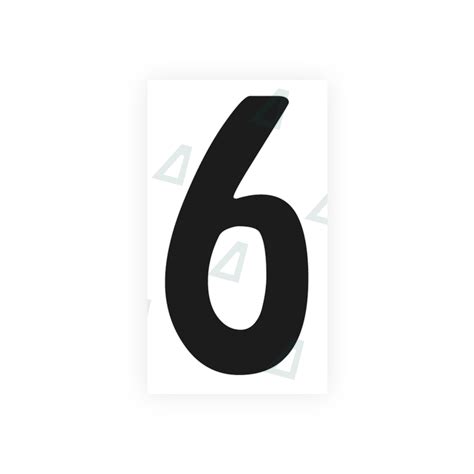 Nanofilm Ecoslick for german number plates - Symbol "6" - Alite with ️