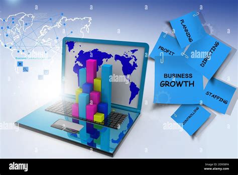 Graph In Computer Stock Photo Alamy