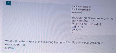 Solved 5 Include Include Int Main Char Str C