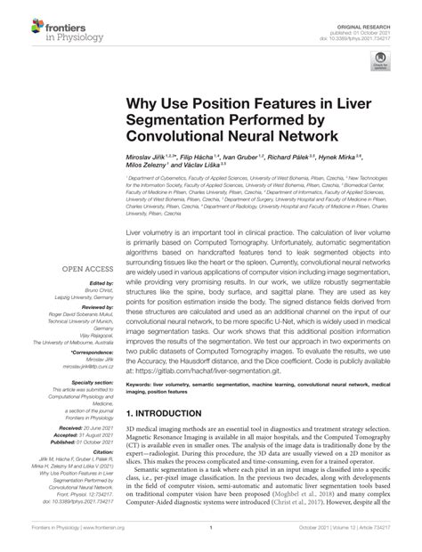 Pdf Why Use Position Features In Liver Segmentation Performed By