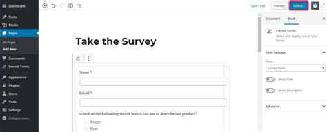 How To Create A Wordpress Survey Form Step By Step Evf Blog
