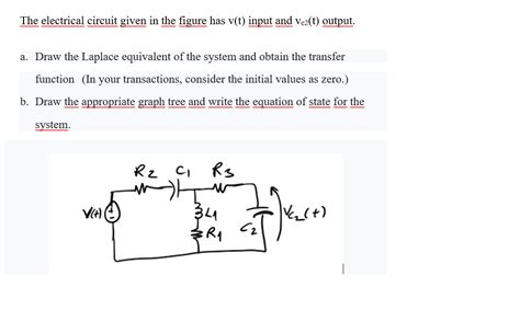 Solved The Electrical Circuit Given In The Figure Has V T Chegg Com