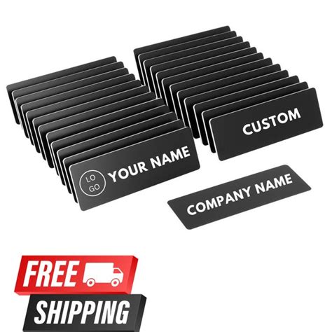 Custom Magnetic Name Tag With Logo Etsy