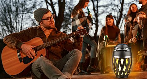 Amazon Com Xpoovv Waterproof Outdoor Bluetooth Speaker With Led Torch Cool Birthday Gift For