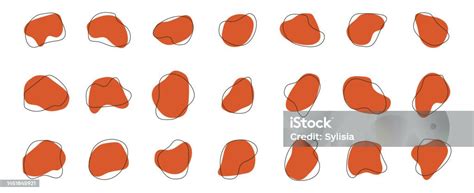 Amorphous Blob Shapes Flat Style Design Stock Illustration Download