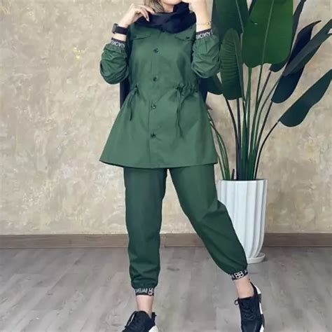 خرید و قیمت ست مانتو شلوار اسپرت جنس داکرون نخ پنبه فری سایز تا 46 ترب